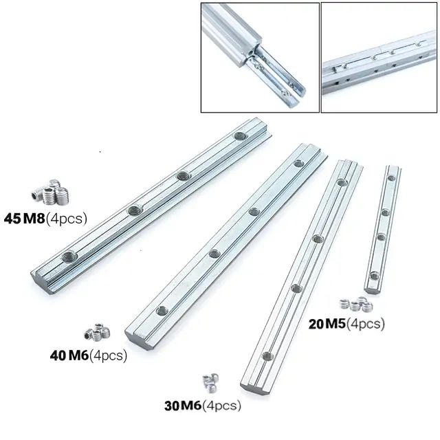 180° V-slot Straight Joint Inside Connector - Mechblock