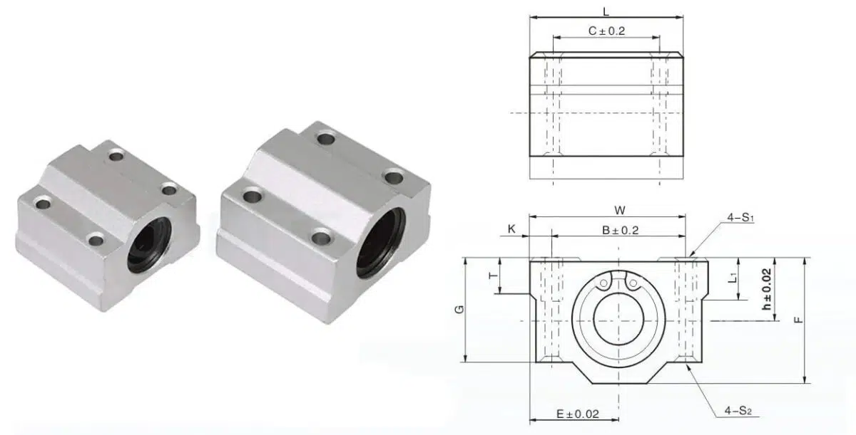Linear Bearing Slide Block - MechBlock